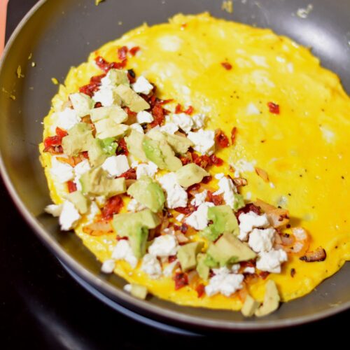 Avocado Omelette Recipe with Tomato and Feta Cheese - Avocado Foodie